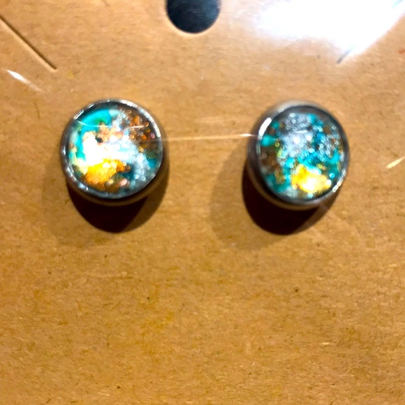 Jewelry | Handmade Acrylic Stud Earrings | Poshmark